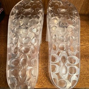 Coach | Shoes | Coach Womens Ulysses Rubber Slide Clear | Poshmark